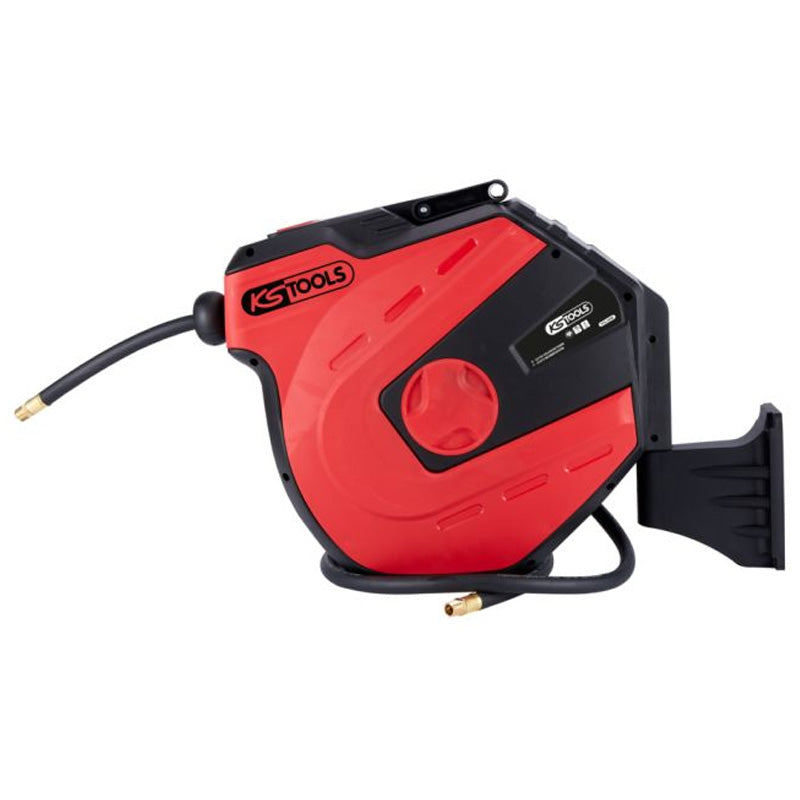 Enrouleur air et eau 3/8'' avec tuyau Ø10mm, raccord 1/4'' - 15m - KS ...