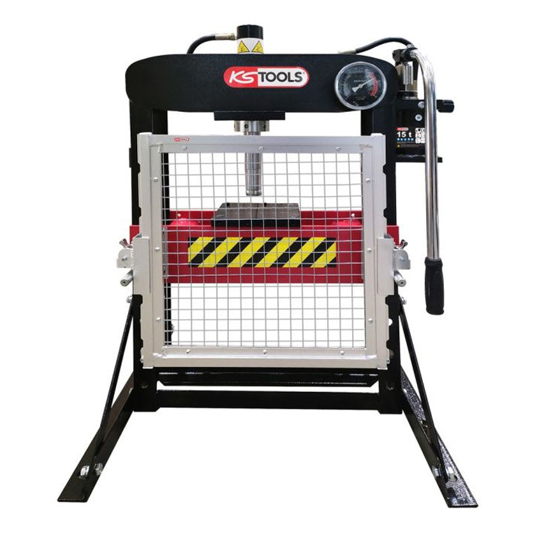 Presse hydraulique 15t à pompe hydraulique 2 vitesses - KS TOOLS - 160 ...