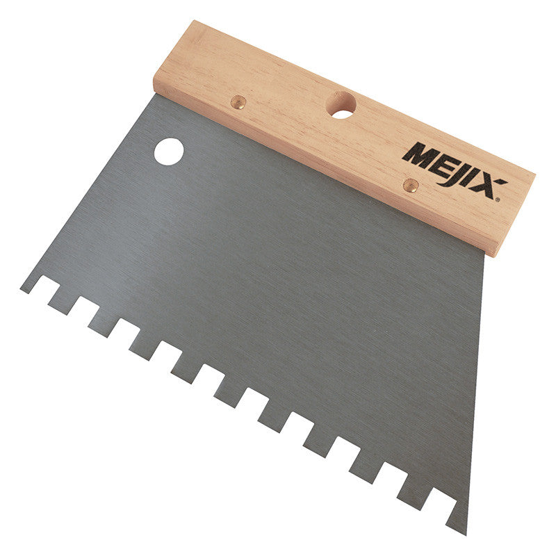 Peigne à colle manche bois MEJIX 180232 - 220 mm U 9x9 – Racetools